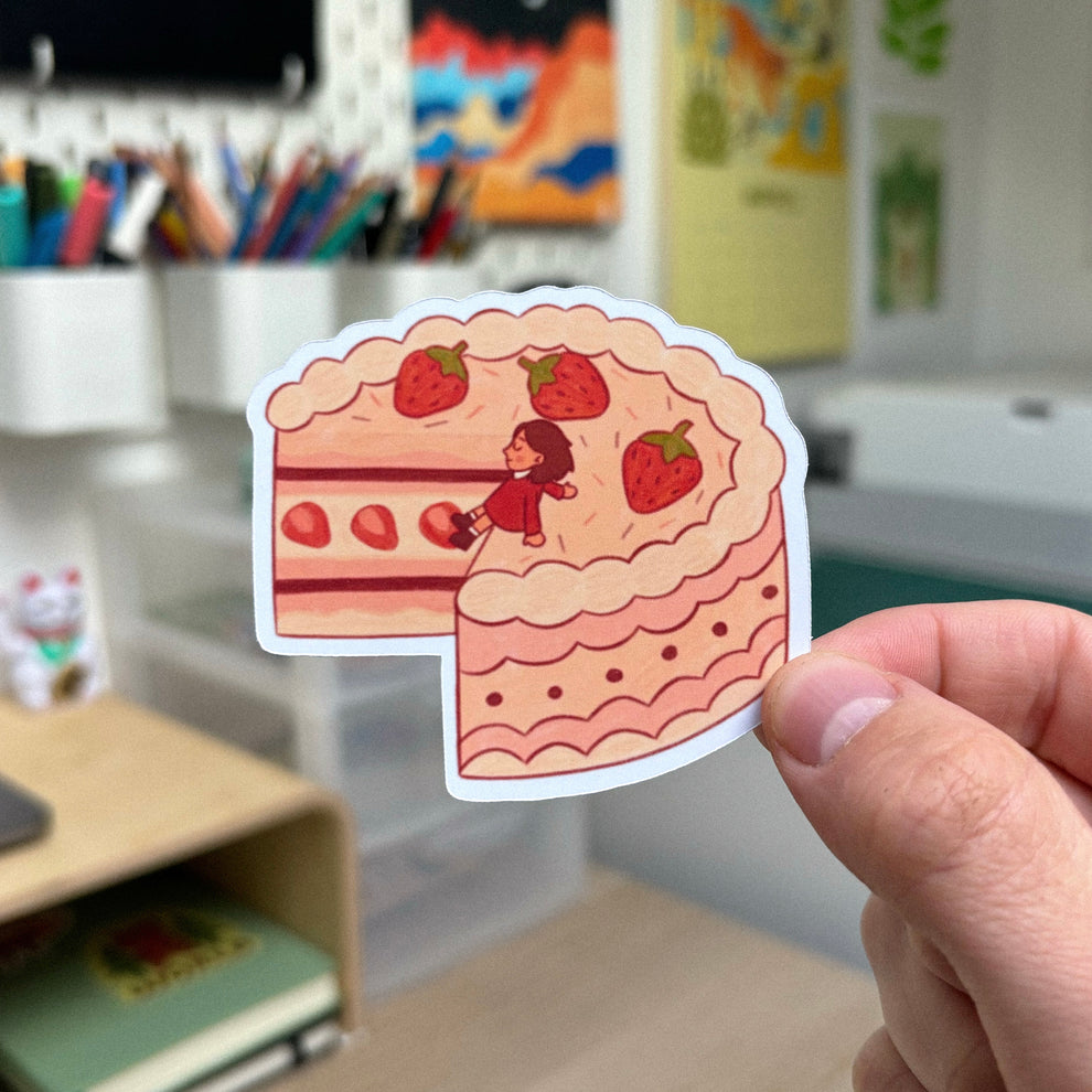 Strawberry Cake Sticker – KoniStudio